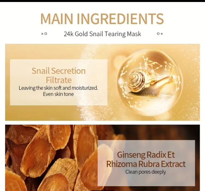 24K GOLD SNAIL MASK – Next Level Beauty Bar